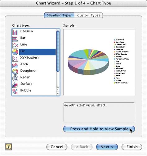 Select A Chart Type P 92 Creating Spreadsheets And Charts In Excel Visual Quickproject Guide