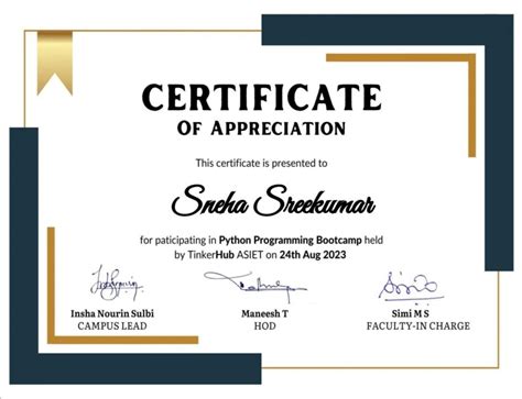 sneha sreekumar on linkedin pythonprogramming bootcampexperience