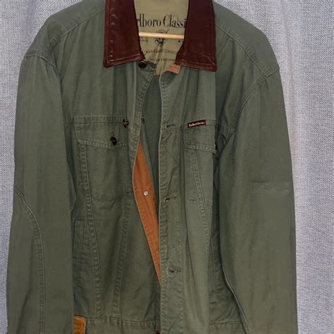 Vintage Marlboro Classics Jacket Khaki Green 80s Depop