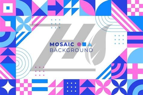 دانلود وکتور پس زمینه موزاییکی آبی و صورتی دانلود رایگان فایل لایه باز، Psd، وکتور، لوگو و موکاپ