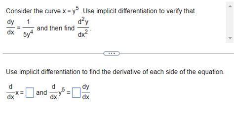 Solved Use Implicit Differentiation To Find The Derivative Chegg Com