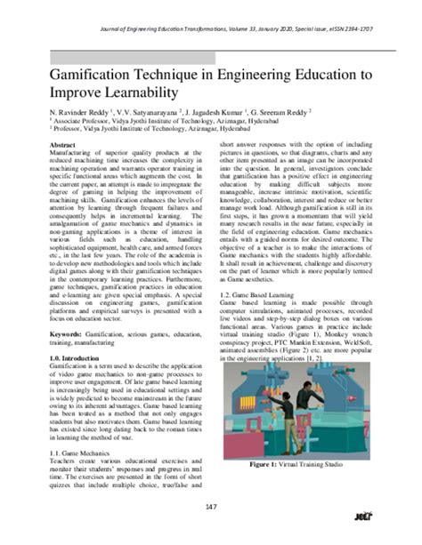 Pdf Gamification Technique In Engineering Education To Improve