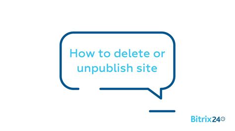 How To Delete Or Unpublish Site Youtube