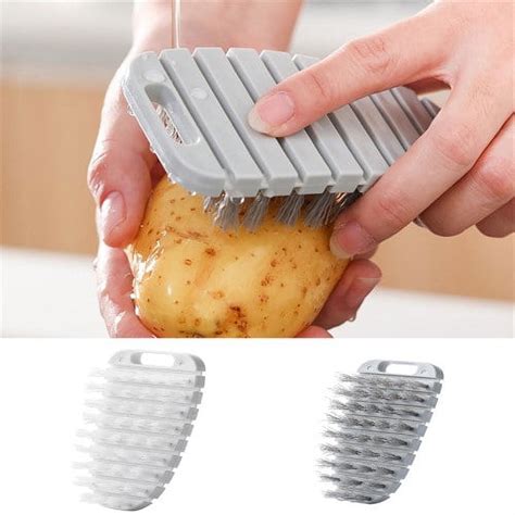 Leaqu Vegetable Brush Flexible Produce Scrubber For Potatoes Carrots