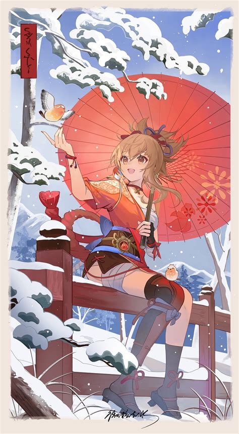 Yoimiya Genshin Impact Drawn By Issign Danbooru