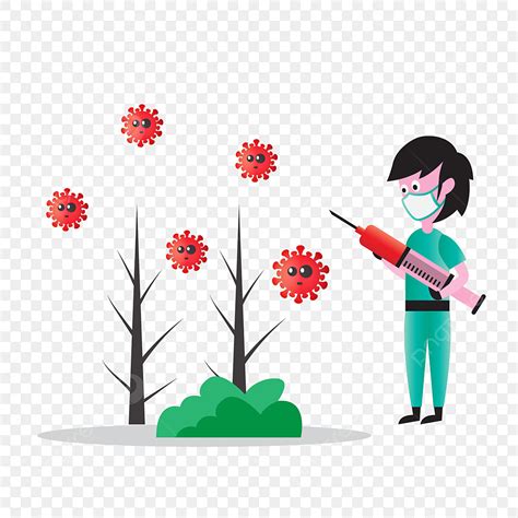 손으로 그린 의사 코로나 바이러스 트리를 주입 주사 나무 의사 Png 일러스트 및 벡터 에 대한 무료 다운로드 Pngtree