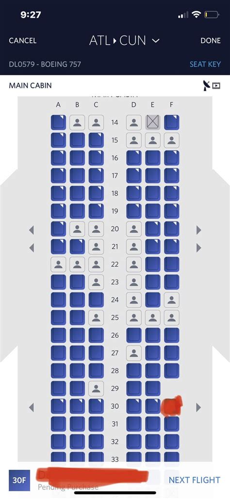 Delta Airlines Seat Map