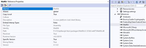 using mailkit in release mode gives system io filenotfoundexception