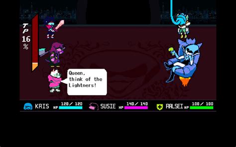 Ralsei Has A Special Sprite For Talking To Queen While Defending R Deltarune