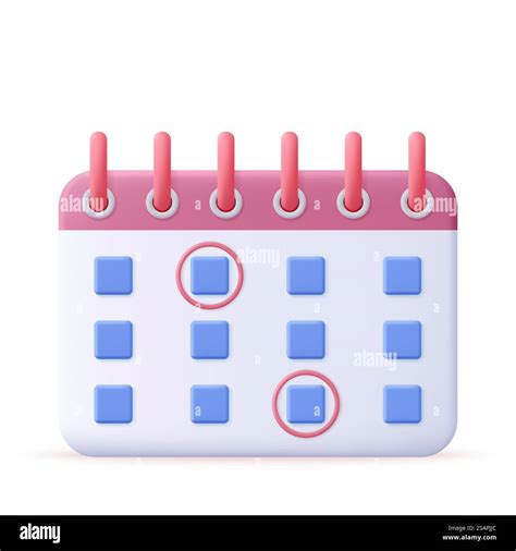 3d Calendar Assignment Icon Planning Concept Day Month Year Time Concept 3d Rendering Vector