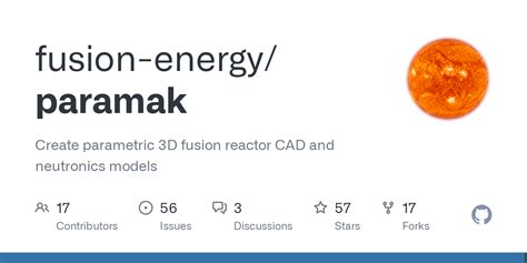 Github Fusion Energy Paramak Create Parametric 3d Fusion Reactor Cad And Neutronics Models