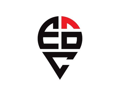Premium Vector Eoc Letter Location Shape Logo Design