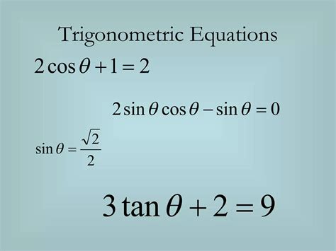Trig Equations For Upload Ppt Trig Equations For Upload Ppt