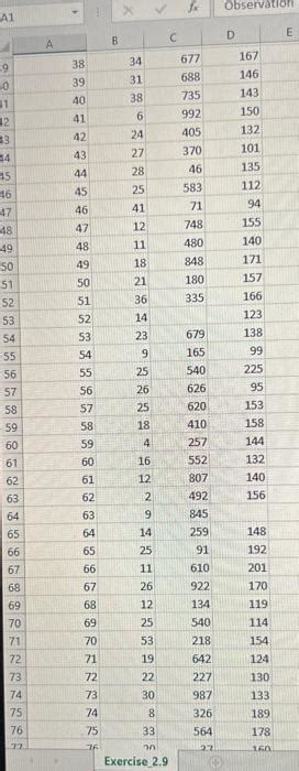 Solved The Accompanying Data File Contains Three Numerical