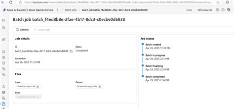 Azure Openai Batch Jobs Are Getting Stuck In Validating Stage Microsoft Qanda
