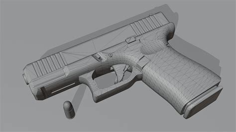3d Model Glock 19 And Textures Vr Ar Low Poly Cgtrader
