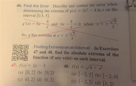 Solved 45 Find The Error Describe And Correct The Error