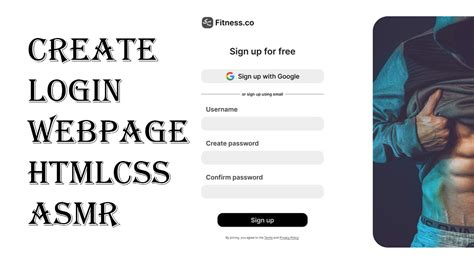 design login webpage by html css in asmr youtube