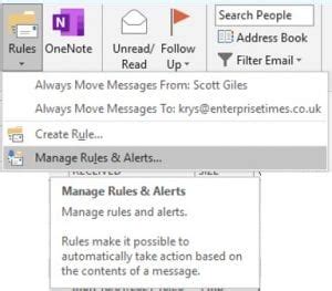 How To Move Emails Automatically From Any Person From A Company Address To A Particular Folder