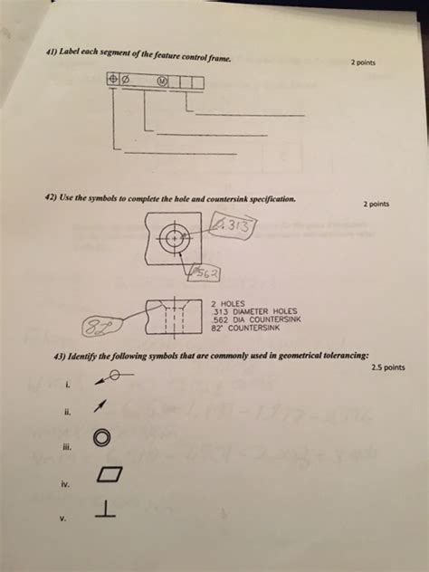 Solved 41 Label Each Segment Of The Feature Control Frame Chegg Com