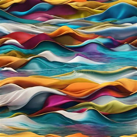 Abstract Colorful Waves In A Dynamic Pattern Stock Illustration Illustration Of Background
