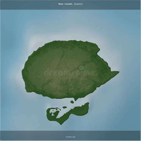 Mono Island Solomon Islands Cropped To Square Physical Stock Illustration Illustration Of