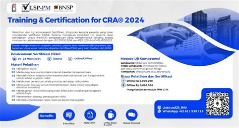 Rwi Consulting On Linkedin Program Sertifikasi Cra Certified Risk