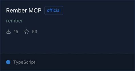 Score Rember MCP Glama