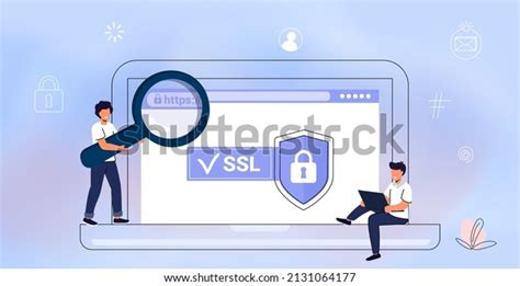 Https Protected Connection Secure Protocol Security Stock Vector Royalty Free 2131064177