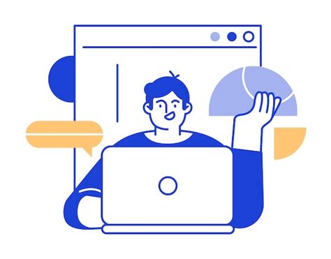 Premium Vector Digital Analyst Presenting Data Insights
