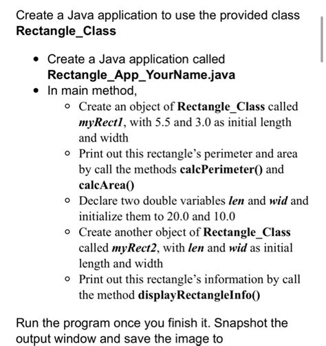 Solved Create A Java Application To Use The Provided Class