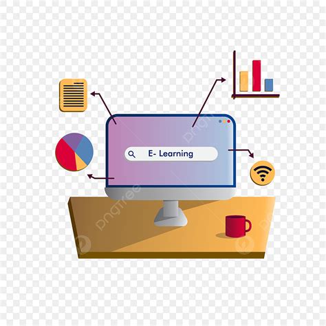 평면 그라디언트 전자 학습 다이어그램 및 작업 그림 모니터링 학교 일러스트 감시 장치 액정 학습 Png 일러스트 및 벡터 에 대한 무료 다운로드 Pngtree