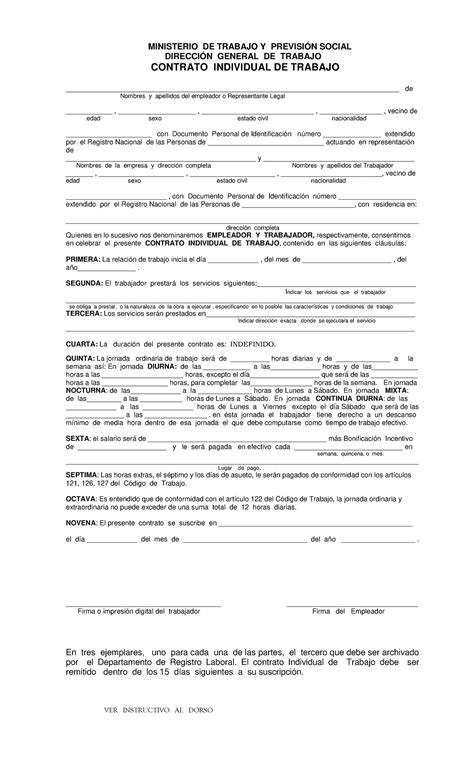 Contrato De Trabajo Ejemplos Formatos Word Pdf West J