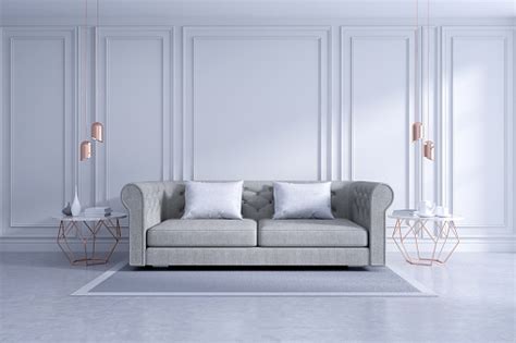 현대적이 고 클래식 거실 인테리어 디자인 백색 및 아늑한 룸 개념 집 훈장 아이디어 3d 렌더링 0명에 대한 스톡 사진 및 기타 이미지 Istock