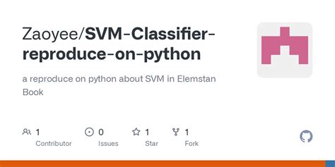 Github Zaoyeesvm Classifier Reproduce On Python A Reproduce On