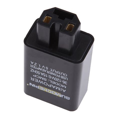 Zwart 1 2A Usb Motorfiets Lader Adapter Snelle Sma Vicedeal