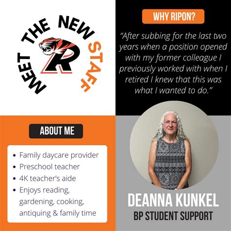 Join Us In Welcoming Deanna Ripon Area School District Facebook