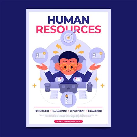 Premium Vector Hand Drawn Human Resources Poster Design