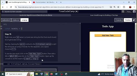 Learn Localstorage By Building A Todo App Step 15 Youtube