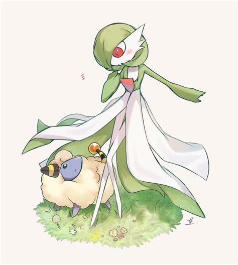 Nata Kadu Gardevoir Mareep Nintendo Pokemon Highres Black Eyes