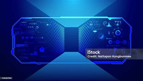 추상화의 디지털 데이터 차트 통신 컴퓨팅 및 원형 활력 혁신 기술 Ui 미래형 컨셉 Hud 인터페이스 홀로그램 요소에 안녕 기술 미래 디자인 배경 그래픽 사용자 인터페이스에