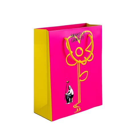 Banksys Graffiti Shopper M Flower Thrower Rizzoli Bookstore