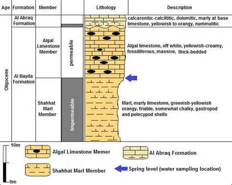 Lithostratigraphic Composite Columnar Section Of The Massah Spring Download Scientific Diagram