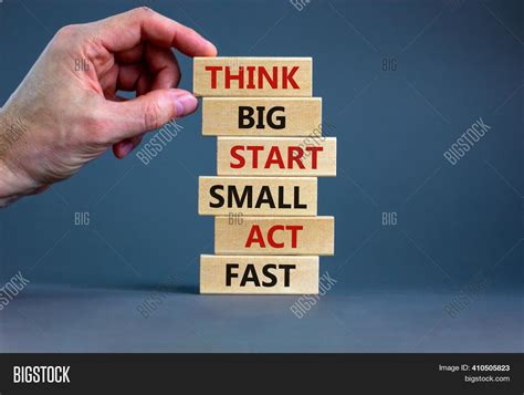 Think Big Start Small Image Photo Free Trial Bigstock