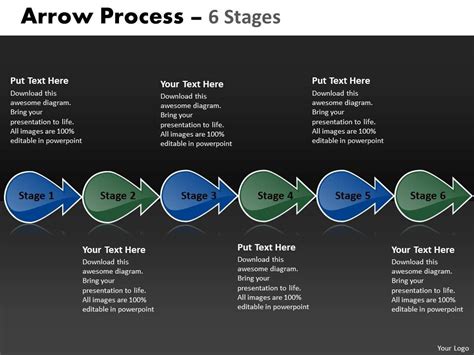 Arrow Process 6 Stages 10 PowerPoint Presentation Images Templates PPT Slide Templates For