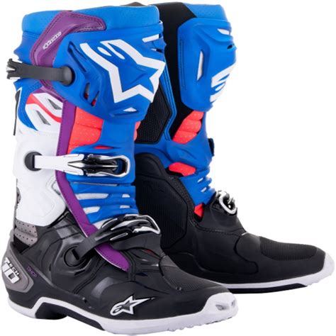 Alpinestars Tech 10 Supervented Adult Off Road Motorcycle Boots Blue