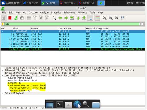Choose The First UDP Packet In H S Capture Chegg Com