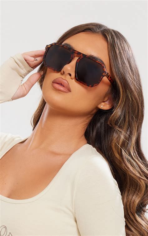 Black Frame Brown Lens Aviator Sunglasses Accessories
