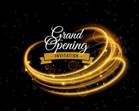 그랜드 오프닝 취임 축하 초대장 템플릿 무료 벡터