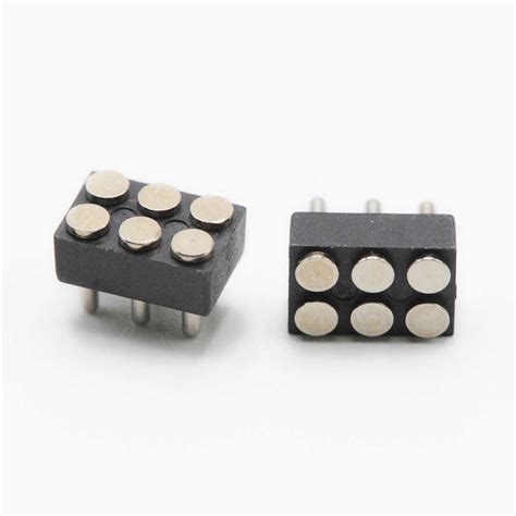 Double Row 6 Pin Pogo Pin Connector 254mm Pitch Top Link